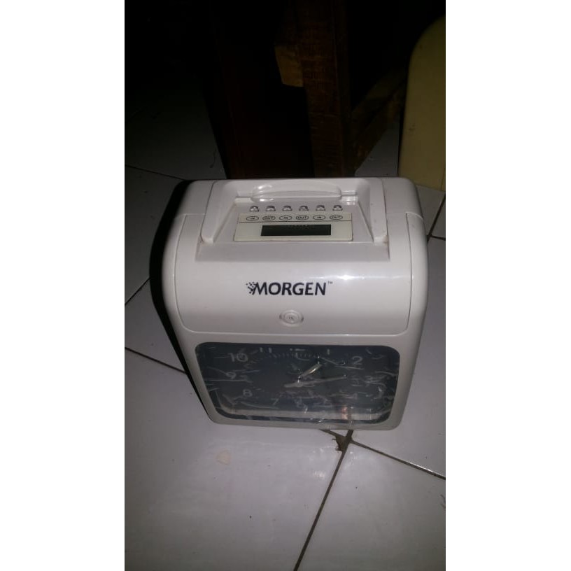 Jual mesin absen karyawan ceklok morgen kondisi bekas bonus kertas ...