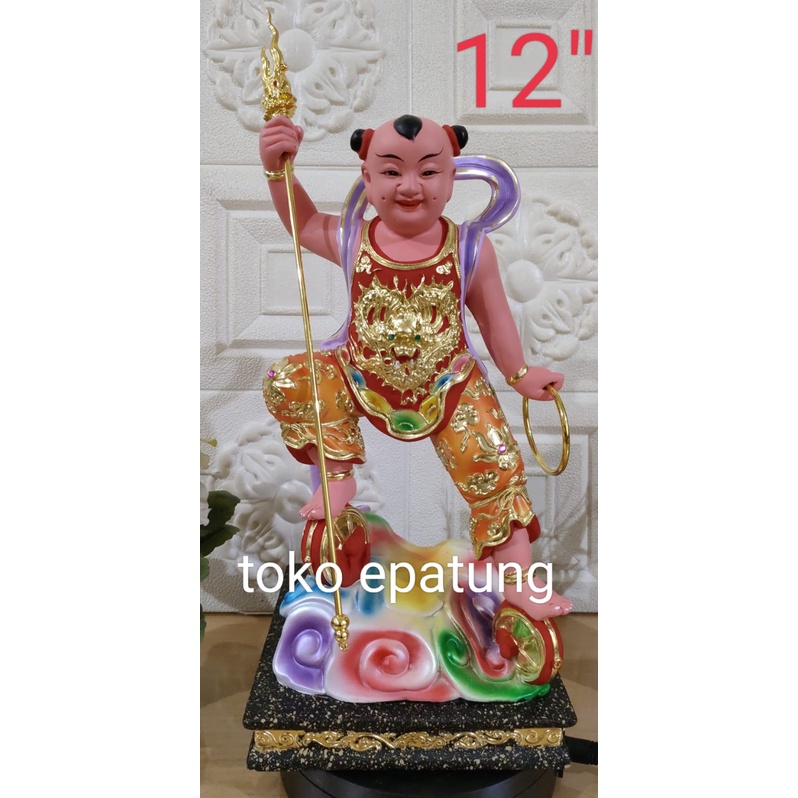 Jual patung dewa naca / locia / nacha - teratai - kayu taiwan - 12 inch ...