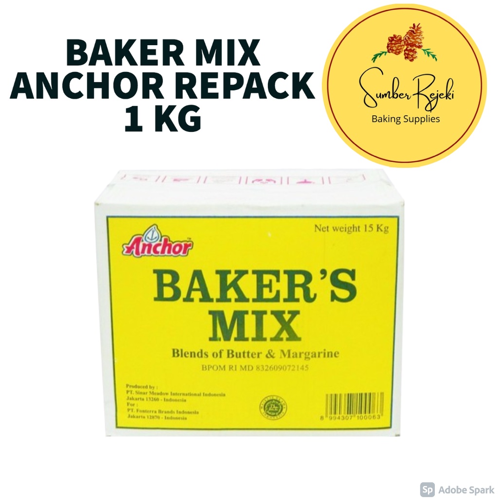 Jual Anchor Baker's Mix Butter Blend Margarine | Bakers Mix | Margarin ...
