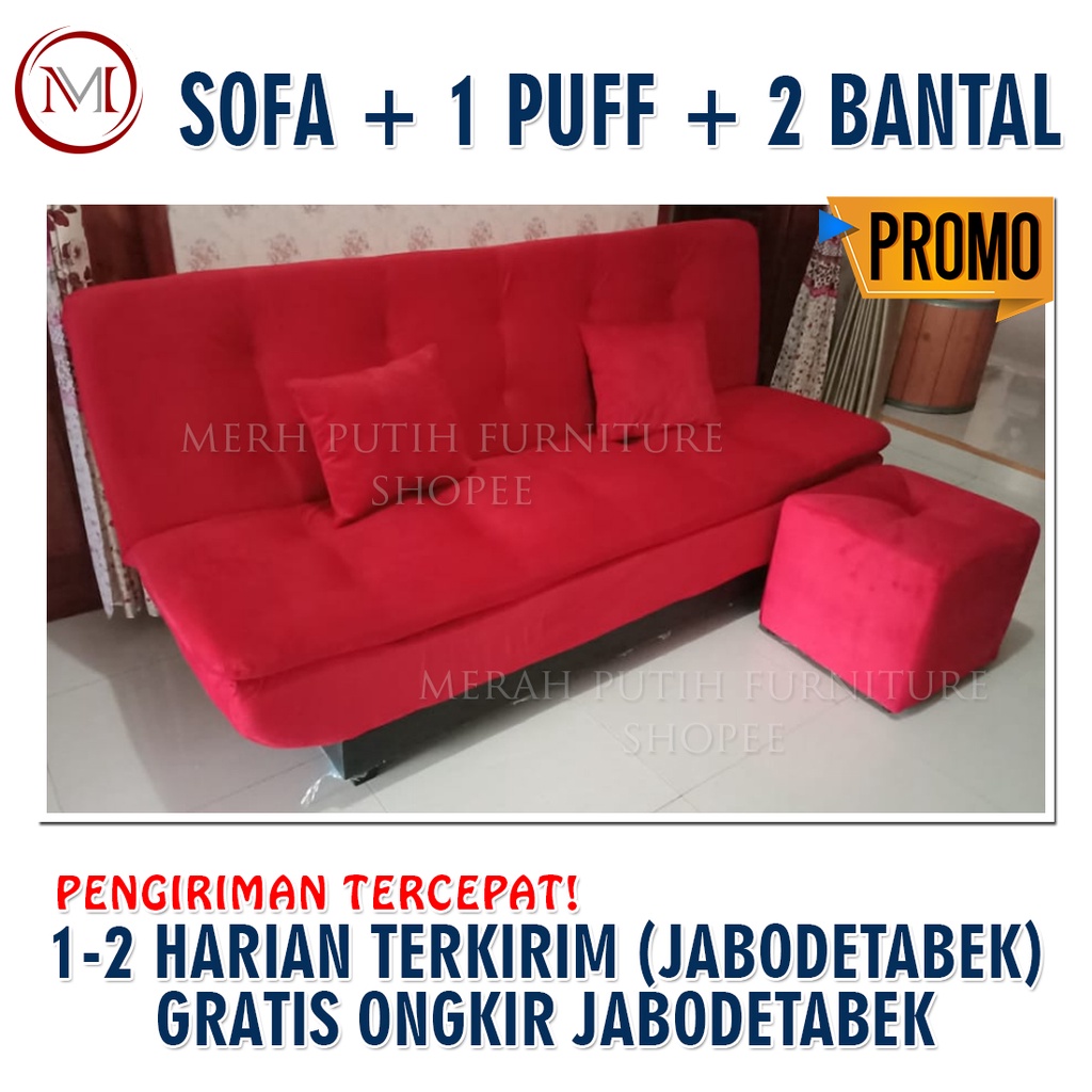 Jual Sofa bed reclining pillowtop plus 1 puff seharga 300rb | minimalis ...