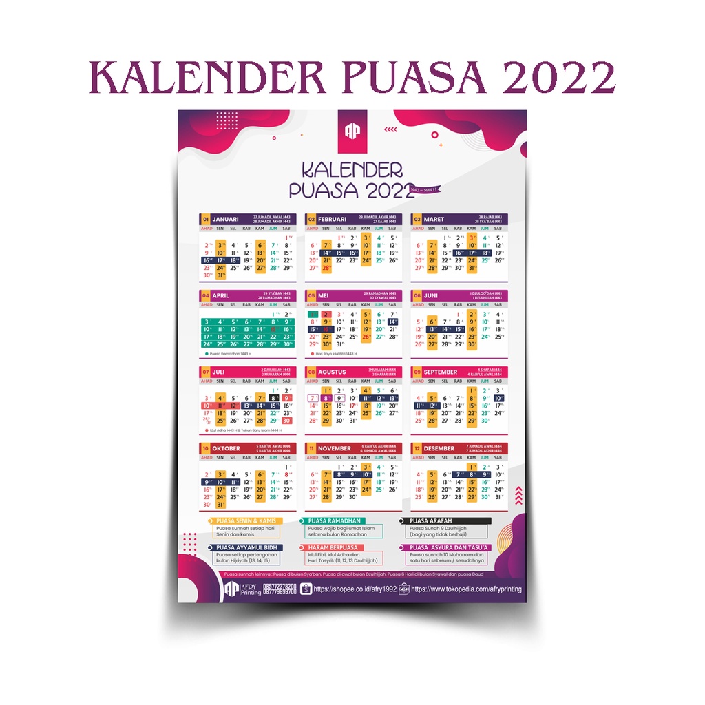 Jual Kalender Puasa 2025 terbaru Murah dan berkualitas | Shopee Indonesia