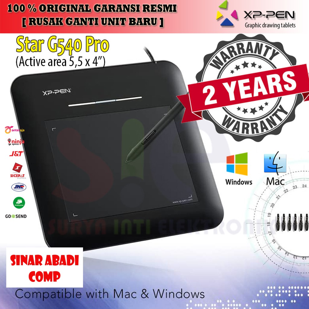Jual Xp pen star G540 Pro drawing pen tablet alternatif wacom | Shopee Indonesia