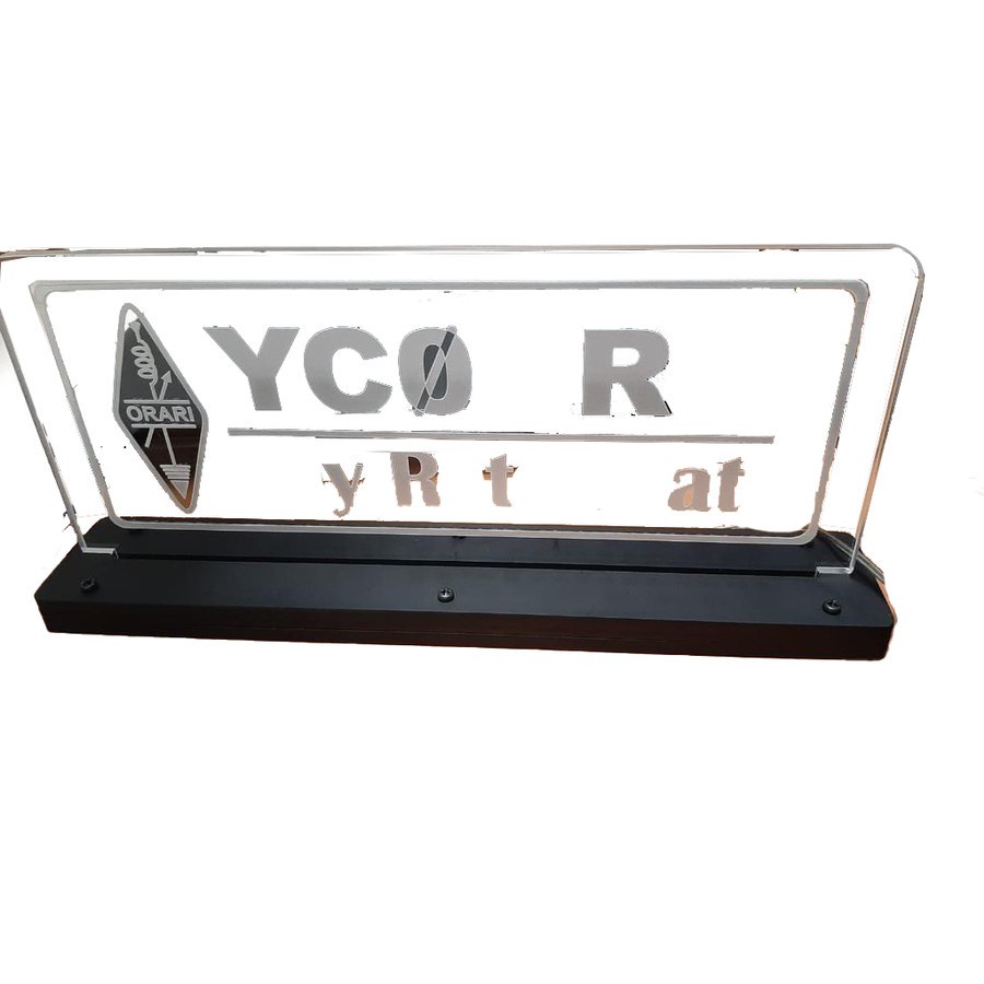 Jual Papan Callsign LED Grafir Akrilik 10x25cm Custm Warna Orari Rapi ...