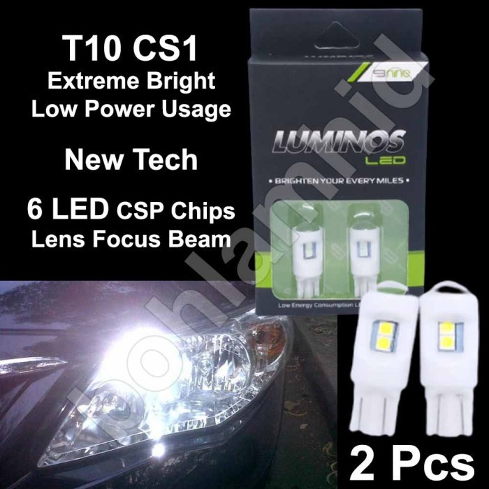 Jual Lampu Senja T10 Luminos CSP CHIP 6 LED 2pcs (lampu senja lampu ...