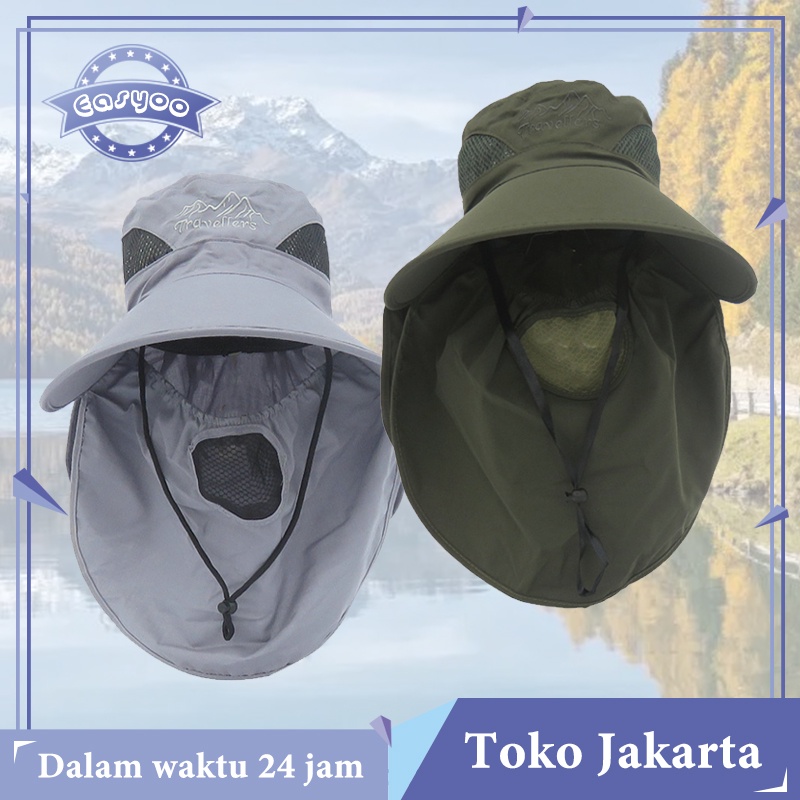 Jual Topi Camping Mancing Army Anti Uv Topi Rimba Gunung Dengan ...