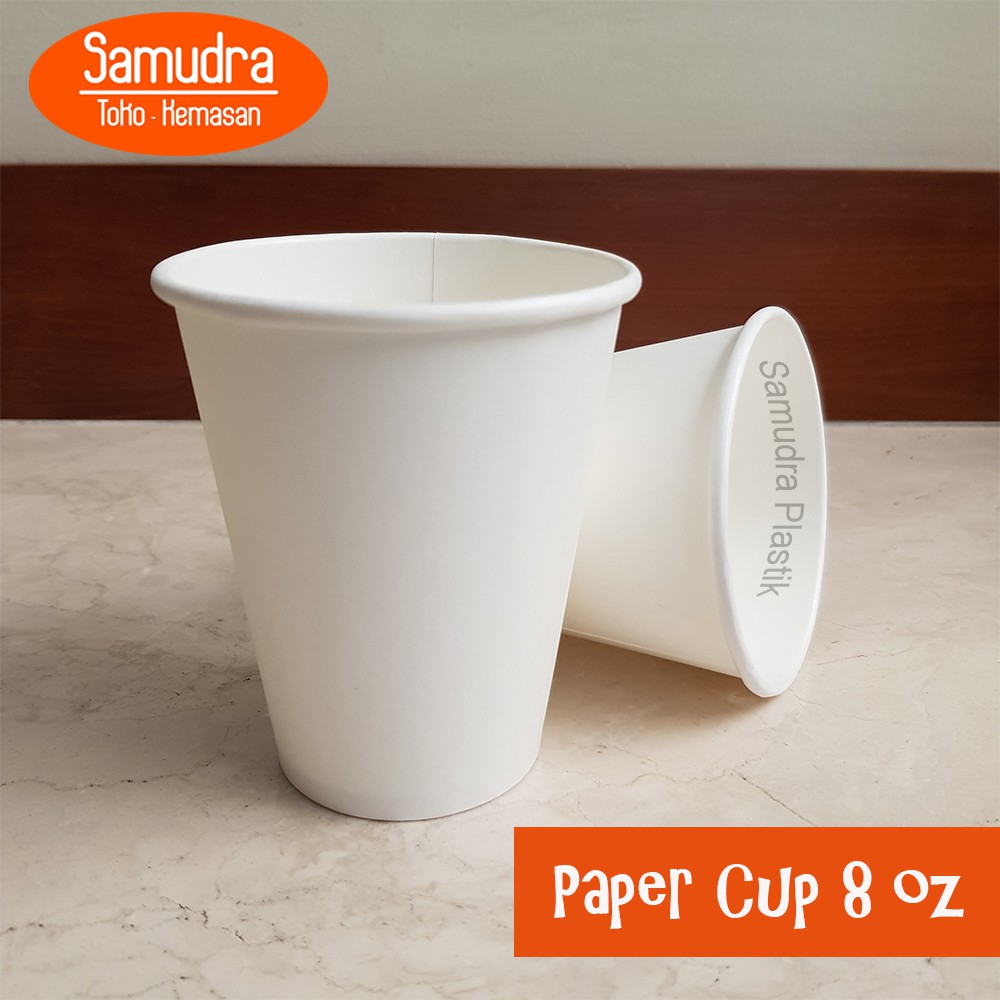 Jual Paper Cup 8 oz Polos / Gelas Kertas Kopi Tanpa Tutup | Shopee Indonesia