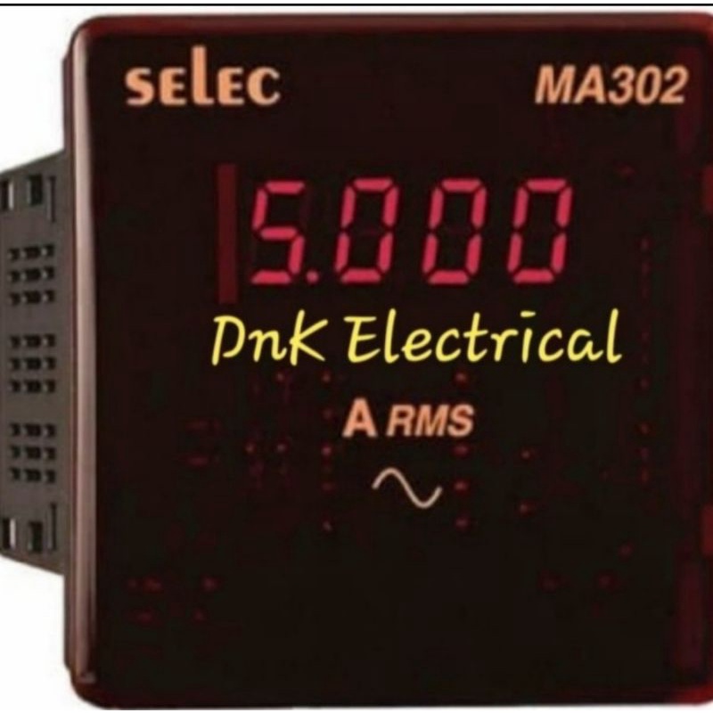 Jual Digital DC Ampere Meter/Amper Meter 1 Phase 2 Wire SELEC MA302-VDC ...