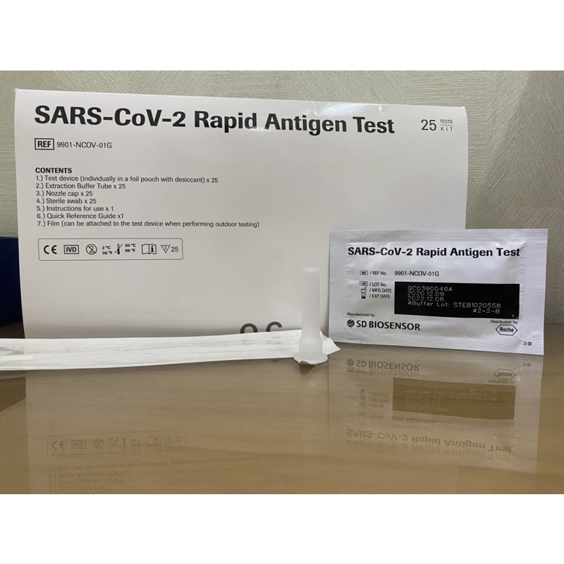 Jual Swab Antigen SD Biosensor Roche ASLI RESMI 100% Sars Cov 2 Rapid ...