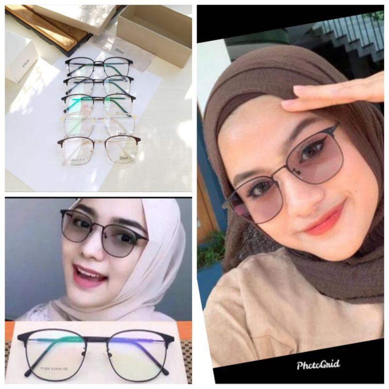 Jual frame kacamata besi 1924 paket lensa photocromic/blueray | Shopee ...