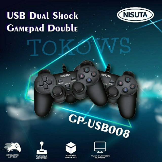 Jual Nisuta Mikuso GAMEPAD GP-USB008 USB Dual Shock Double Stick PS3 ...