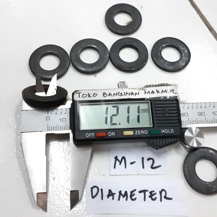 Jual Ring Plat Baja Hitam M12 - isi 10 pcs | Shopee Indonesia