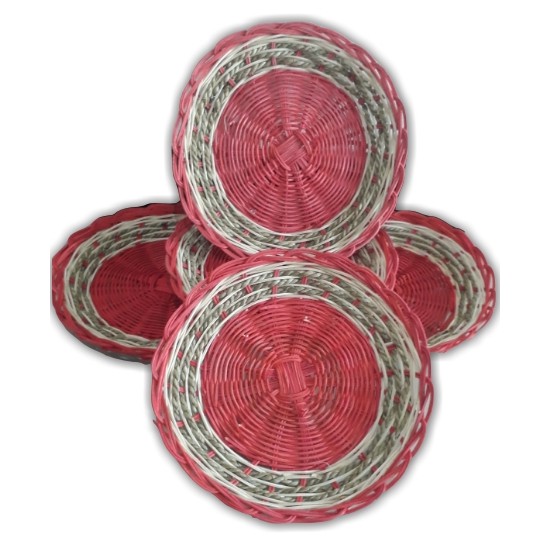 Jual Piring rotan asli/Piring rotan warna/ Ayaman piring rotan /Piring ...