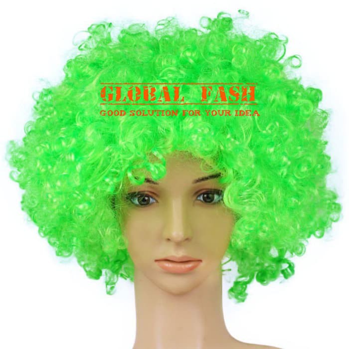 Jual Wig hijau/ wig kribo/ Wig Badut / Wig Cosplay/ Rambut Palsu full ...