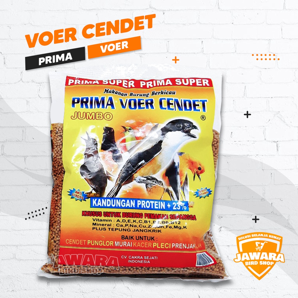 Jual PAKAN BURUNG PRIMA VOER CENDET JUMBO pakan harian burung cendet ...