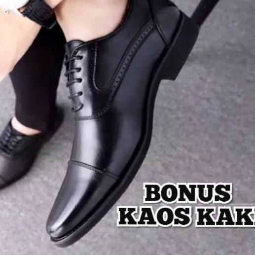 Jual Sepatu Pantofel Pria MDT 02 Hitam Terbaru Untuk Kerja Kantor Dan Acara | Shopee Indonesia