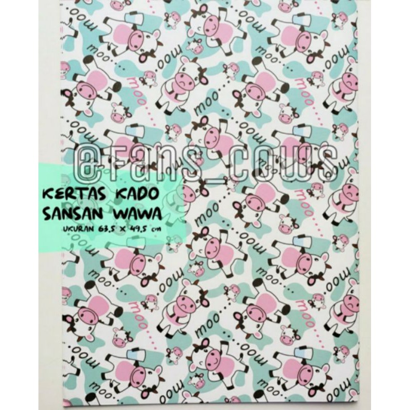 Jual Kertas Kado motif Sapi/Moo/Cow | Shopee Indonesia