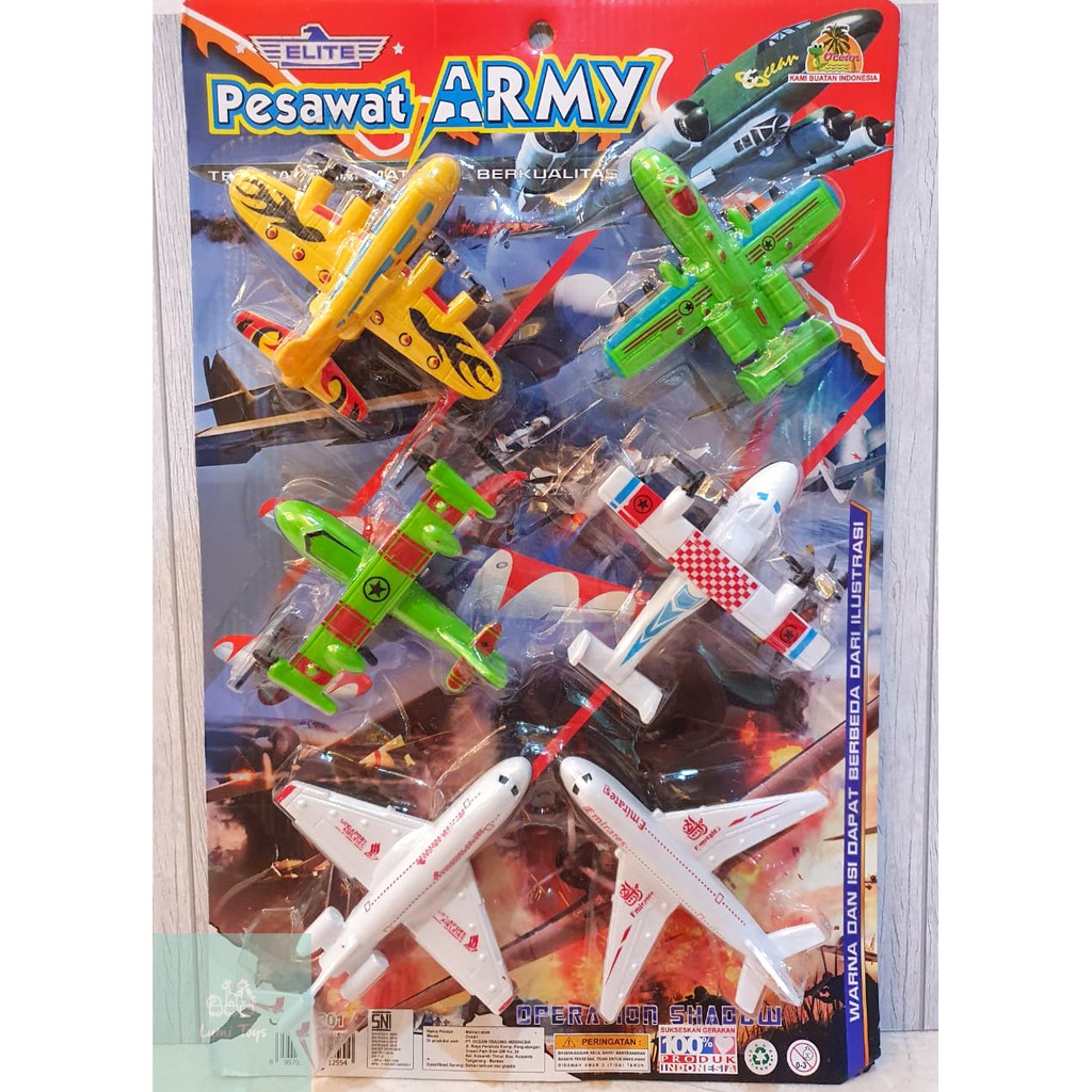 Jual Mainan Anak Pesawat Tentara Elite Army Set 6pcs OCT5201 | Shopee ...