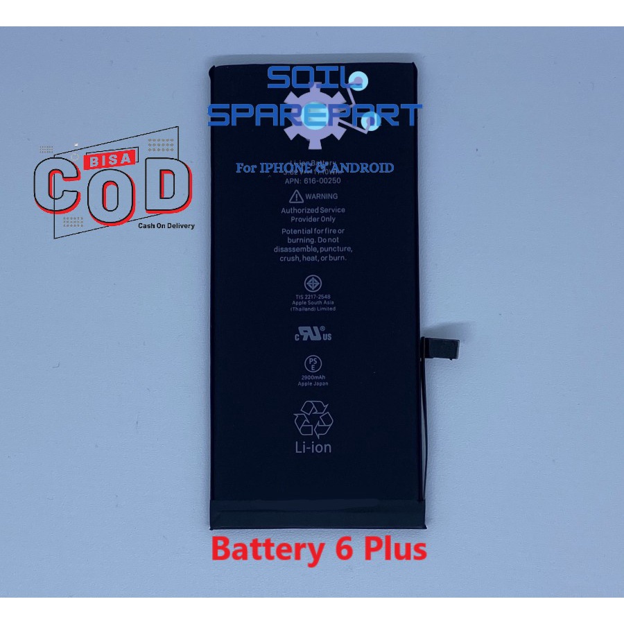 Jual BATTERY IPH 6 Plus 6+ BATRE BATERAI 2915mAh 616-0765 BATRAI BATERE ...