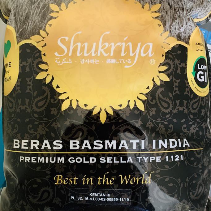 Jual BERAS- SHUKRIYA BASMATI RICE 5 KG OFFICIAL STORE -UNGGULAN ...