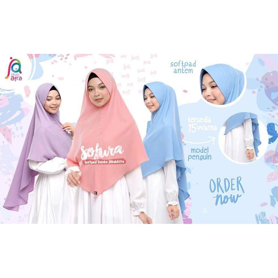 Jual Jilbab Afra Sofura - Khimar Softped Jumbo | Shopee Indonesia