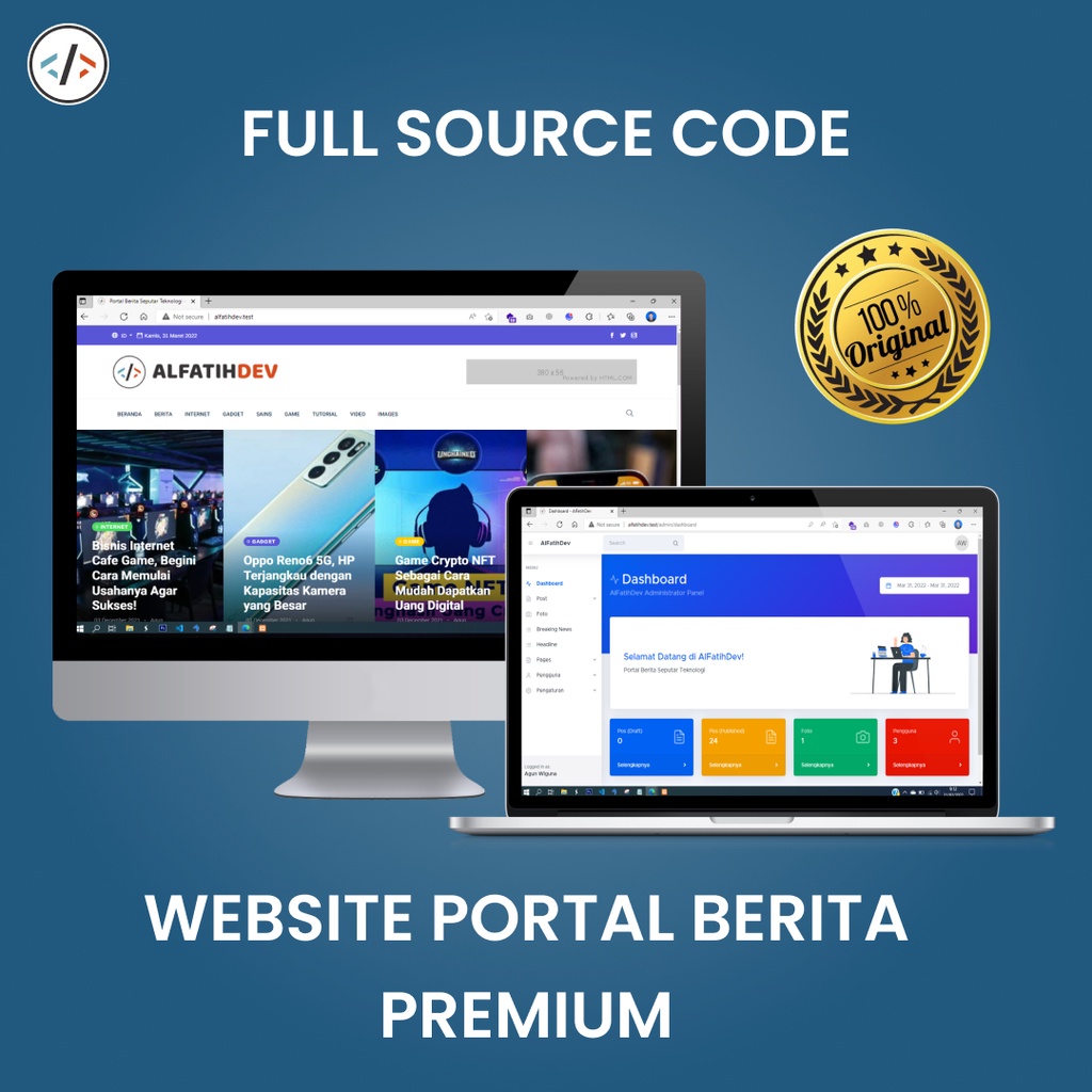 Jual Full Source Code Website Portal Berita/Blog Premium | Shopee Indonesia