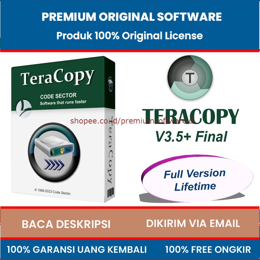 Jual TeraCopy V3.5+ Original Pro - Transfer File Cepat untuk Win ...