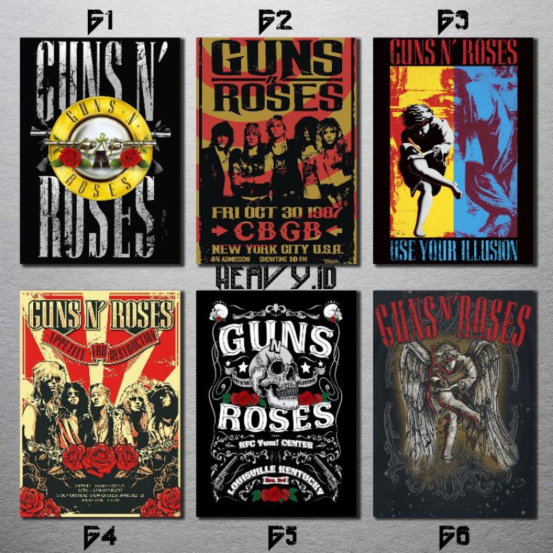 Jual POSTER BAND A3 GUNS N ROSES | Shopee Indonesia