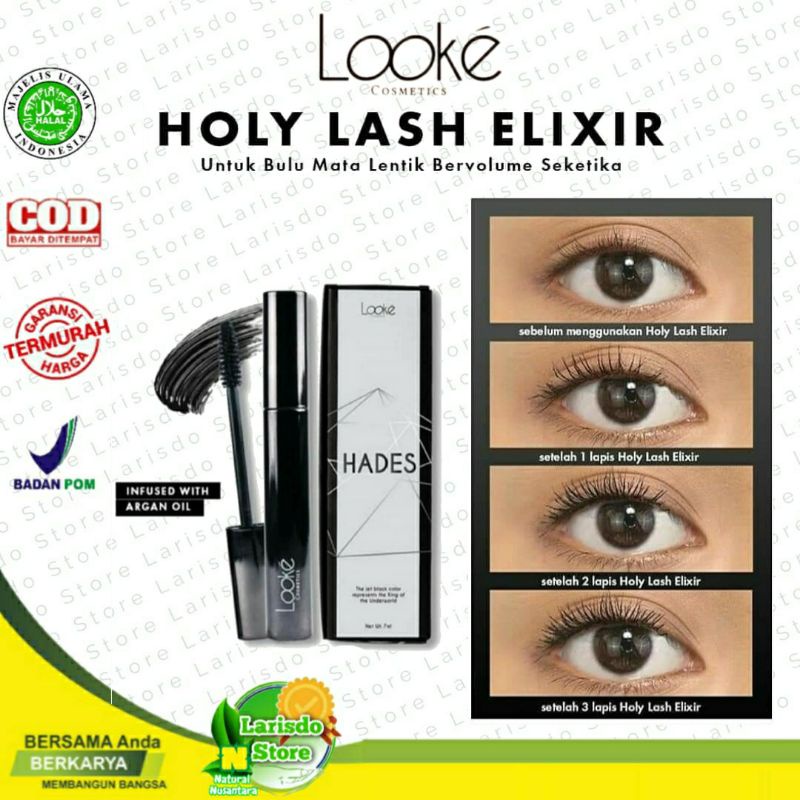 Jual LOOKE MASKARA HOLY LASH ELIXIR HADES NASA | Shopee Indonesia