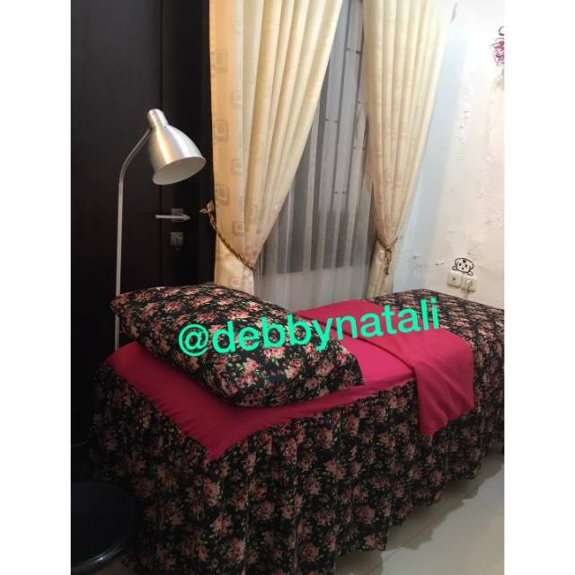 Jual Set sprei bed salon / bed facial rumbai (dapat SELIMUT & SARUNG ...