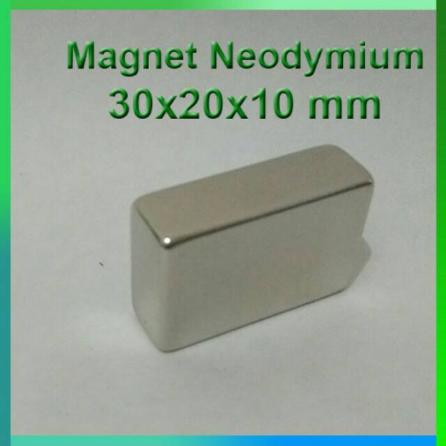 Jual Magnet neodymium 30*20*10 magnet super kuat magnet putih kotak ...