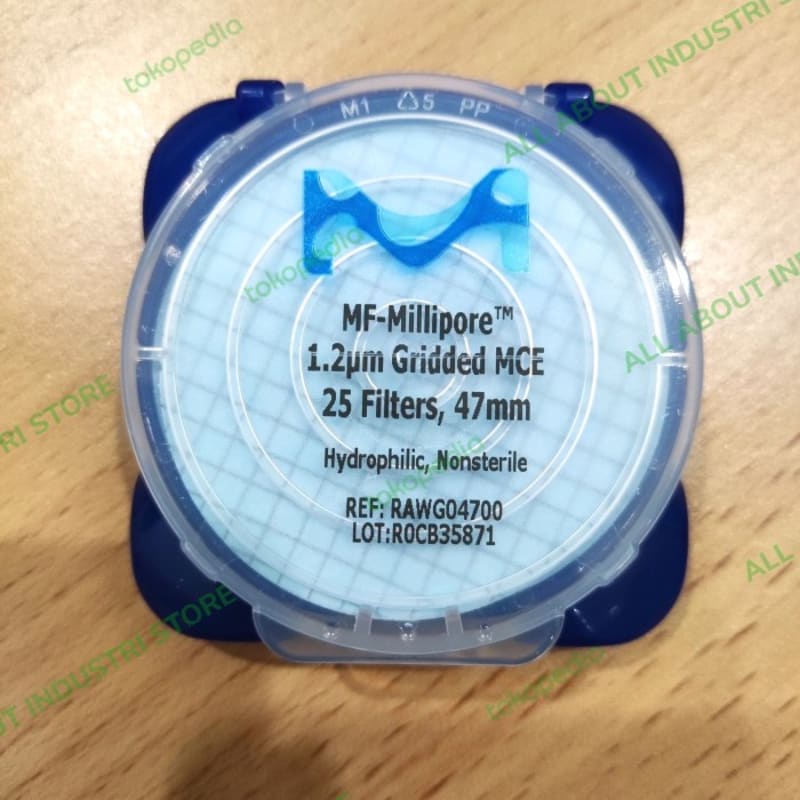 Jual MEMBRAN FILTER KERTAS SARING MF-MILLIPORE 1.2 MIKRON 47MM 12um 1 ...