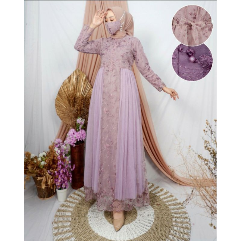 Jual NEW !!! GAMIS PESTA > KEBAYA TULLE - GAMIS MIKHAILA ( BUSUI )- BY ...