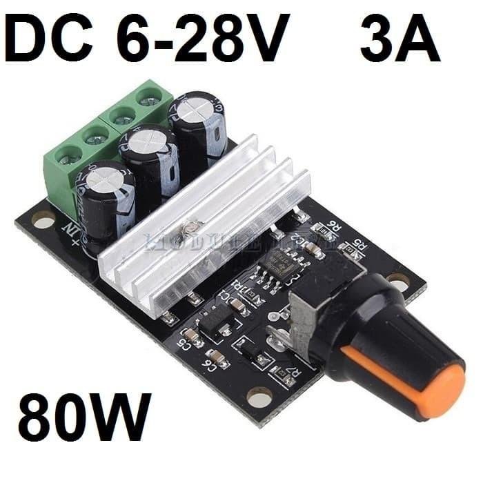 Jual Tools | Pwm Controller Dc 6-28V 3A 80W Dimmer Led Dinamo Heater ...