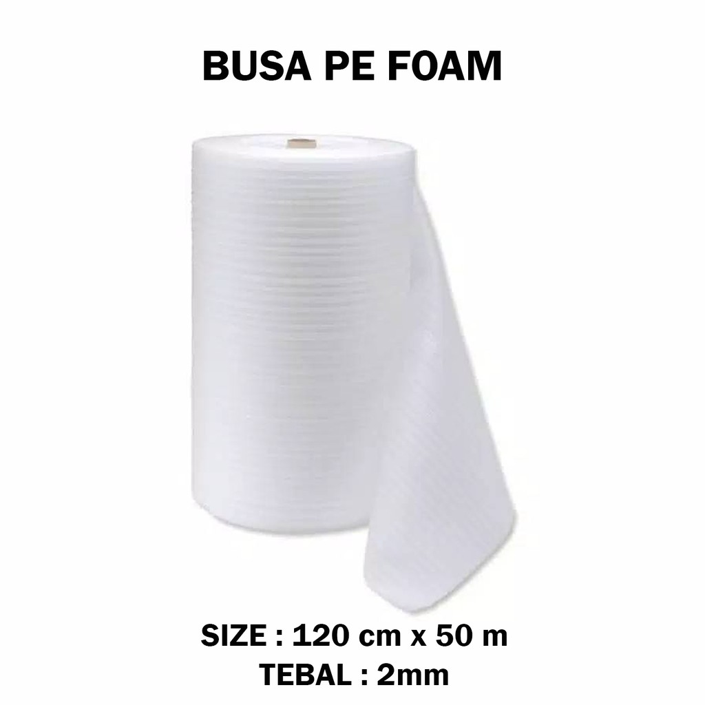 Jual PE Foam / Busa Polyfoam packing pembungkus 2 mm x 120 cm x 50 m ...