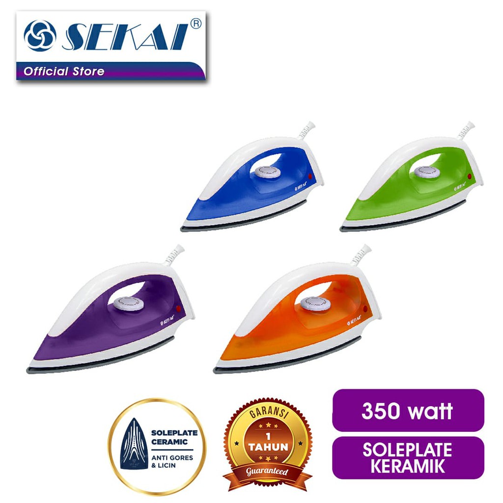 Jual SEKAI Setrika / Gosokan Pakaian / Setrikaan Listrik Anti Gores ...