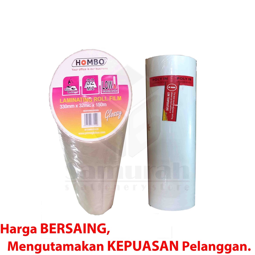 Jual Plastik Laminating Roll Hombo Glossy - Matte / Doff 32 Micron ...