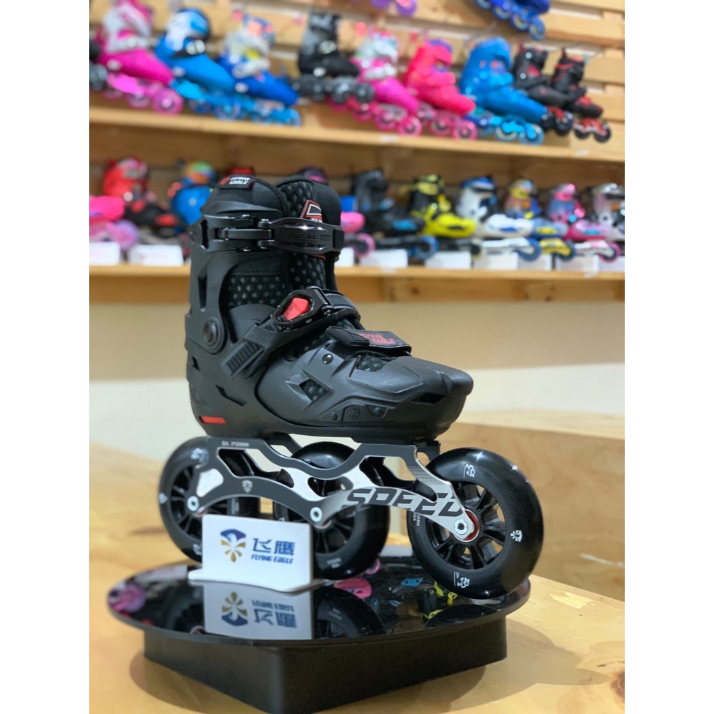 Jual Sepatu Roda Inline Skate Anak Flying Eagle S7 Speed Black | Shopee ...
