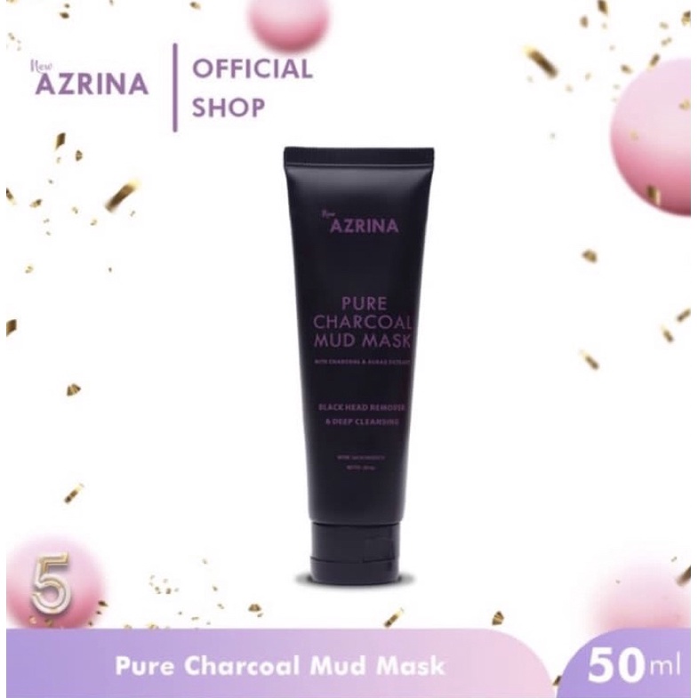 Jual Azrina Acne Purifying Clay Mask / Pure Charcoal Mud Mask 50ML ...