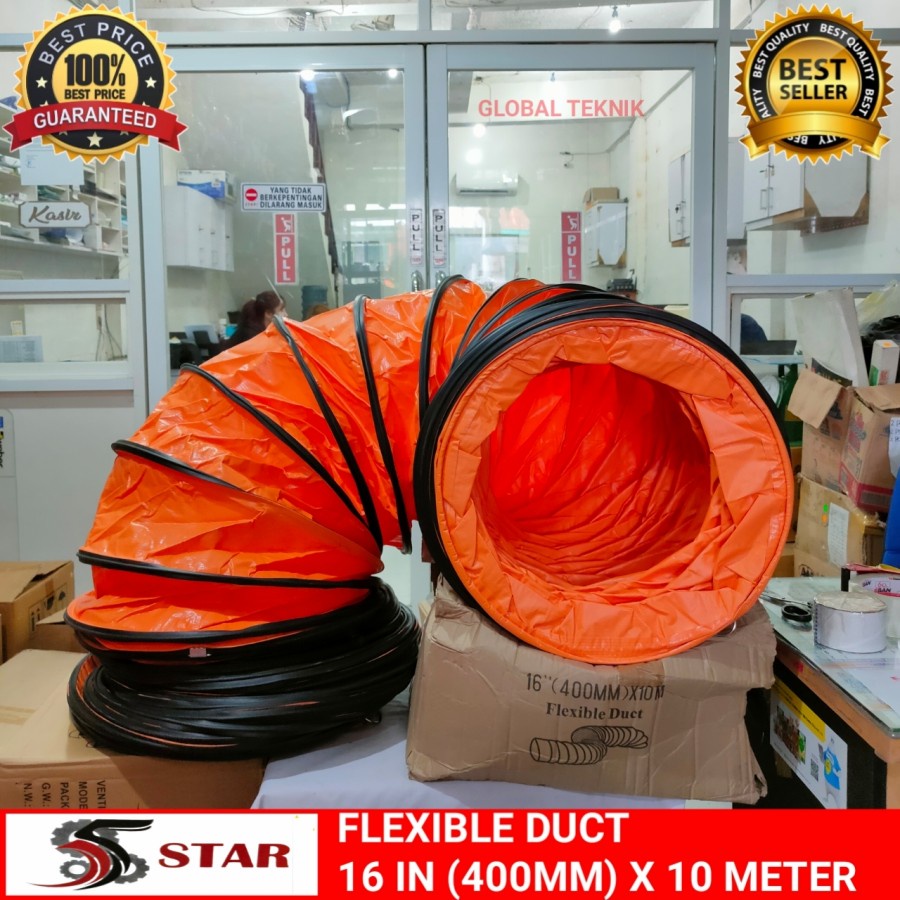 Jual Selang portable blower 16inch x 10m Flexible Hose Exhaust Blower ...