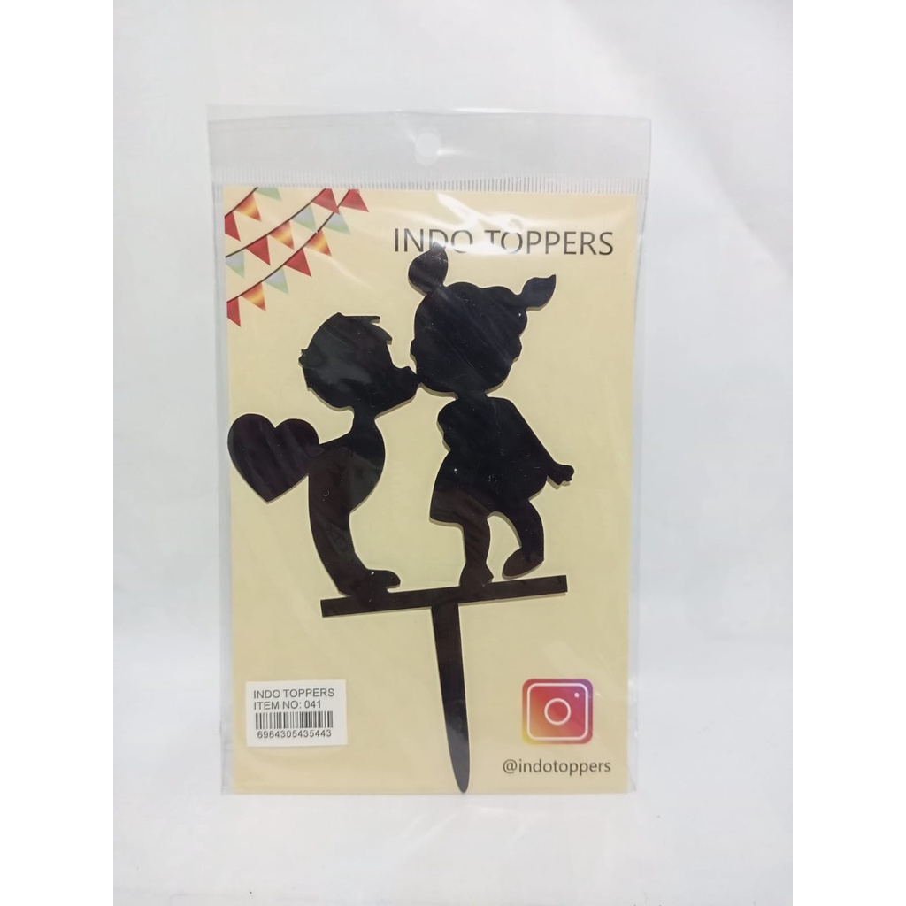 Jual TOPPER KUE ULANG TAHUN MOTIV ANAK LOVE HITAM | Shopee Indonesia