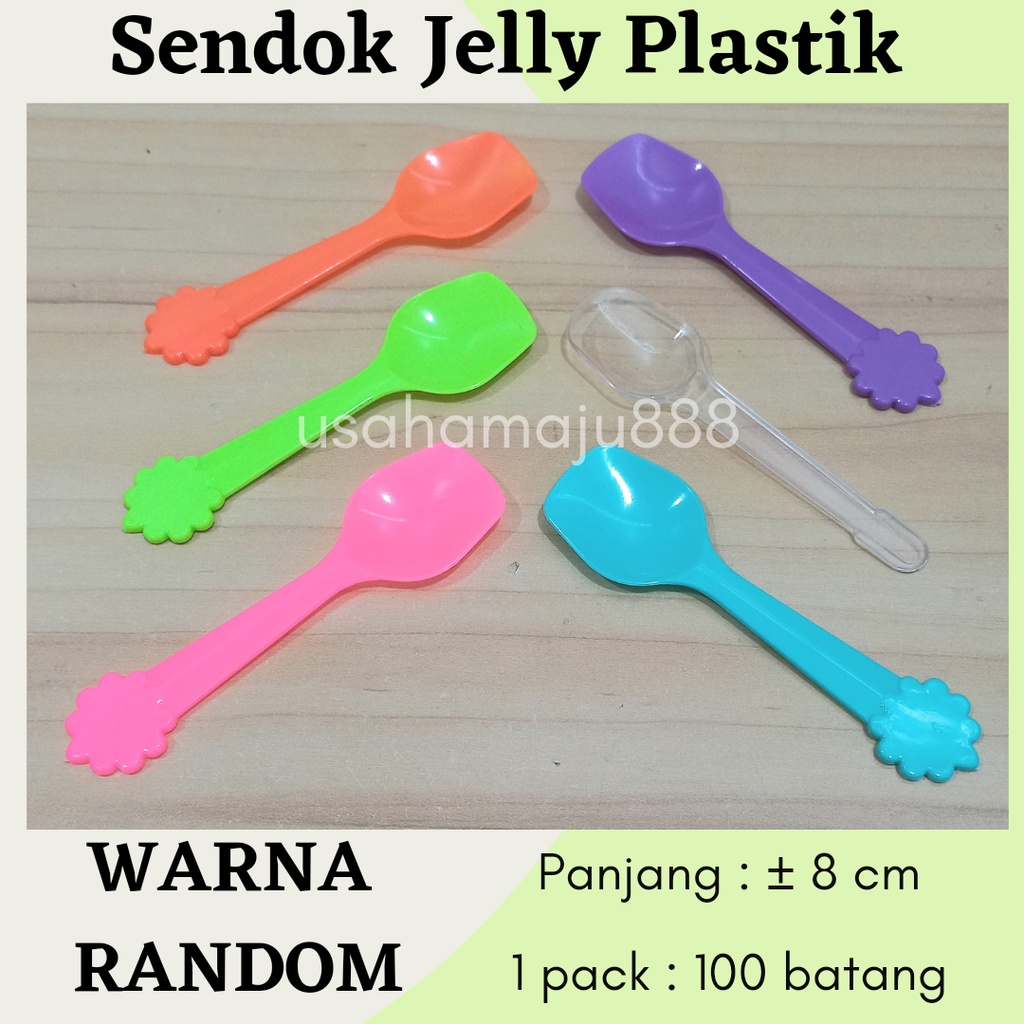 Jual Sendok Kecil Jelly - Pudding - Es Krim - isi 100 pcs Warna Bening ...