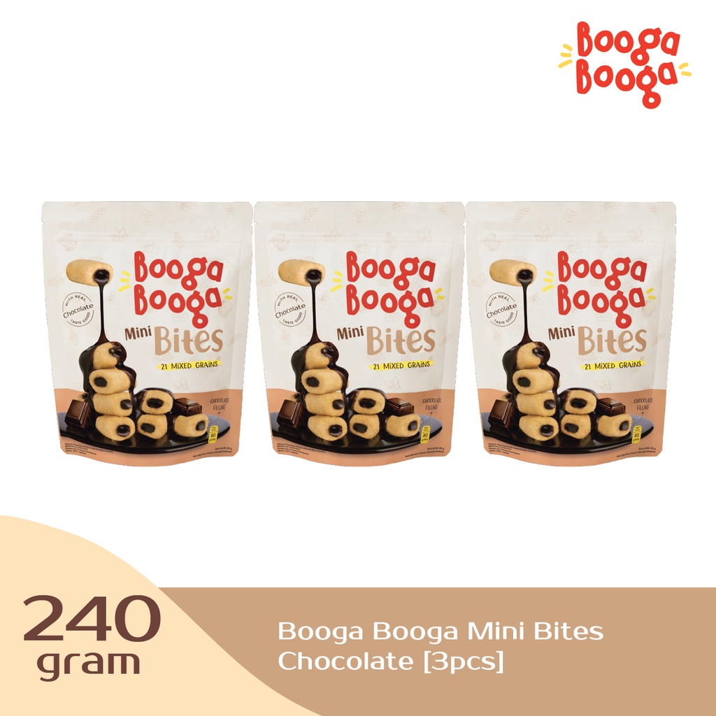 Jual Bundling Booga Booga Mini Bites Chocolate [3 pcs] | Shopee Indonesia