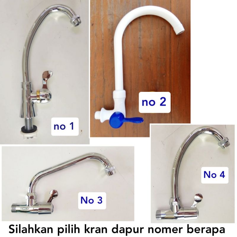 Jual Kran Air Dapur Angsa Putar Kiri Kanan 1/2" 1/2 inch Stainless ...