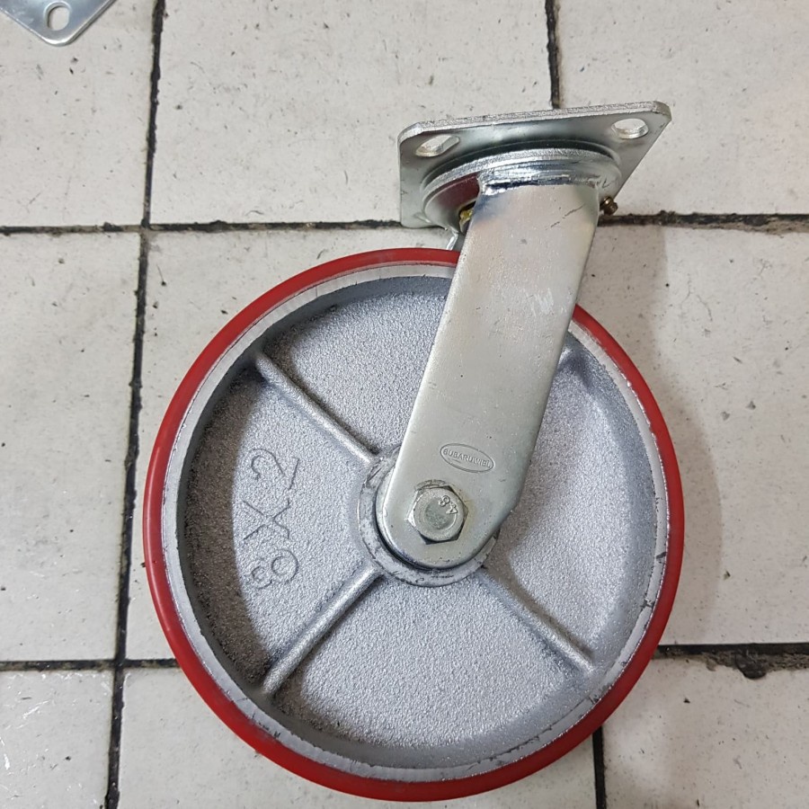 Jual Roda Pu 8 inch hidup Heavy duty | Shopee Indonesia