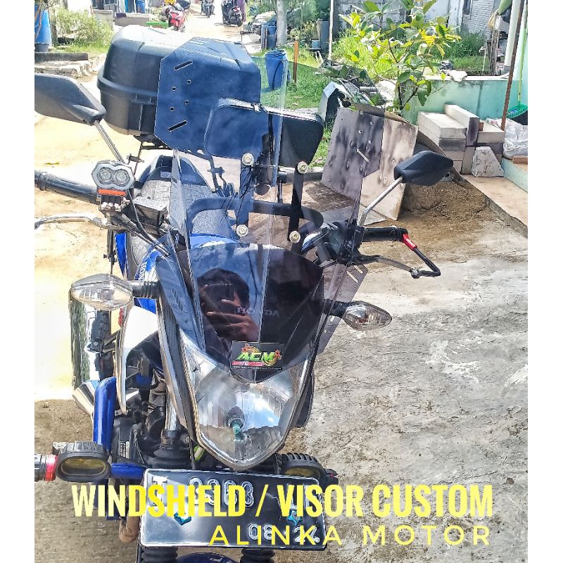 Jual PAKET Breket+Visor 50cm V.1 Honda Verza 150 | New Megapro Visor ...