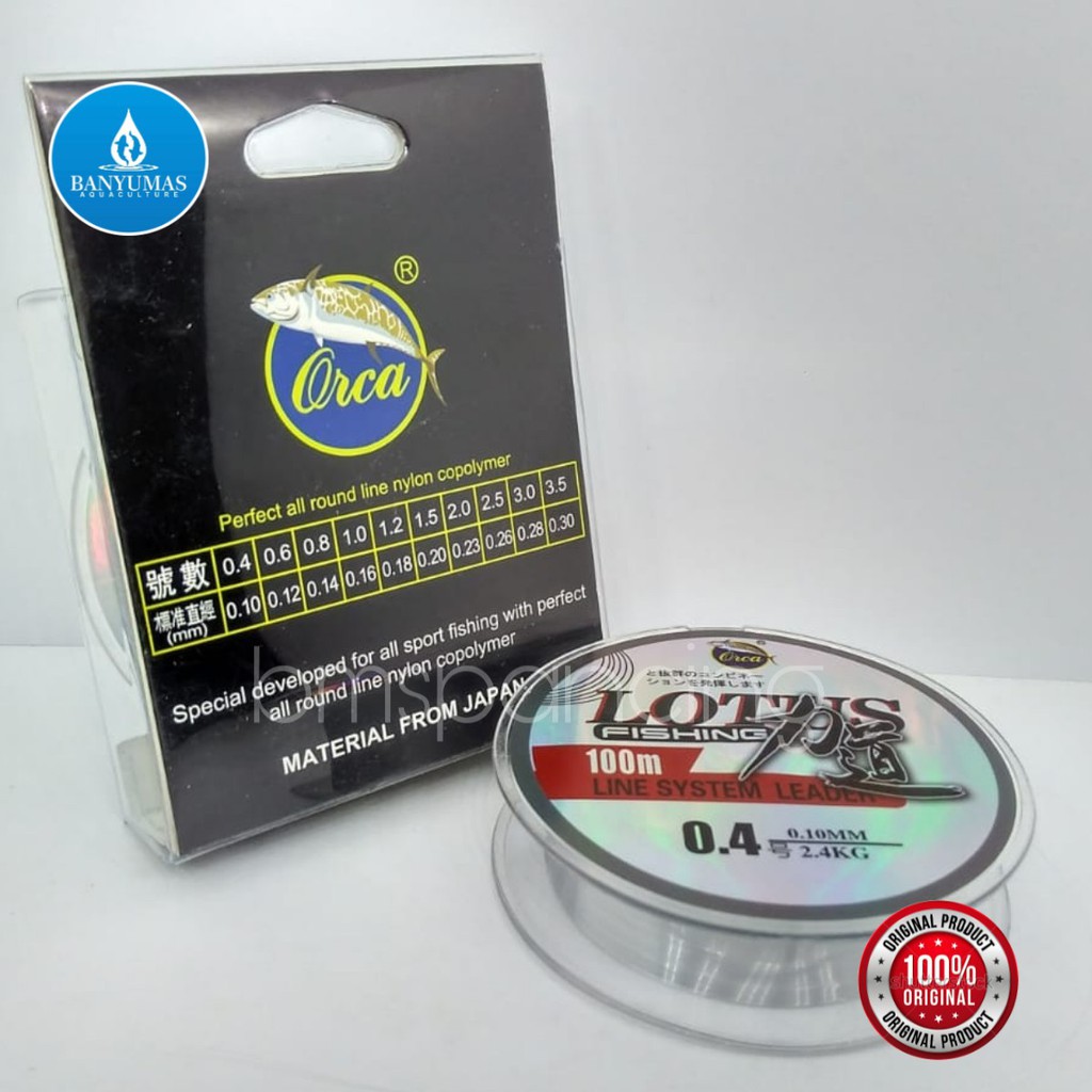 Jual B090 Senar Pancing Orca Lotus Asli Original senur benang Nila Lele ...
