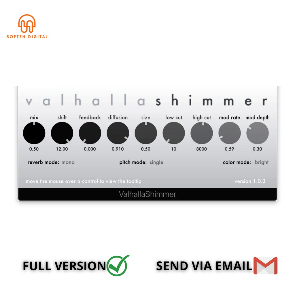 Jual Valhalla DSP Shimmer v1 VST Plugin algorithmic reverb designed for ...