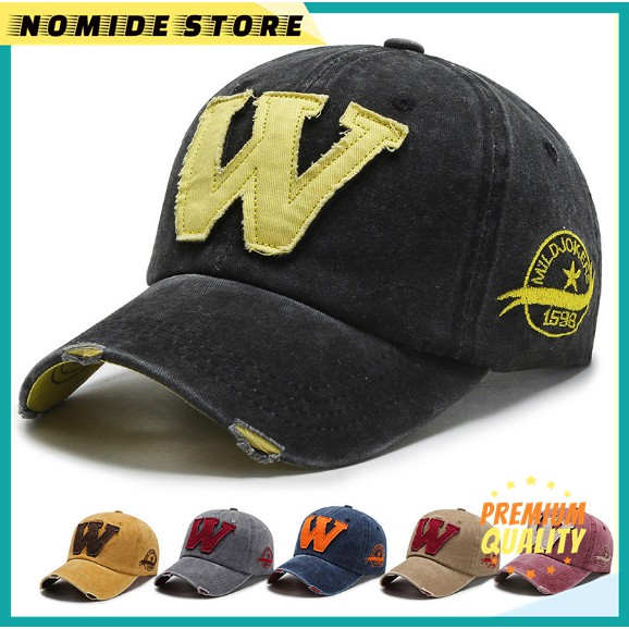 Jual Topi Baseball W Mildjokers 1598 Pria Wanita Denim Import Premium ...
