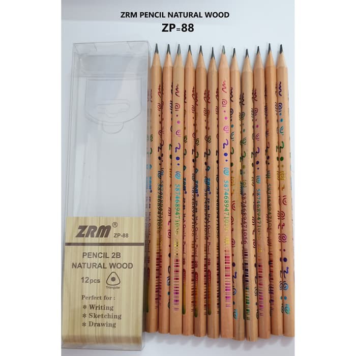 Jual LIMITED Pensil 2B Segitiga ZRM (ZP-88) | Shopee Indonesia