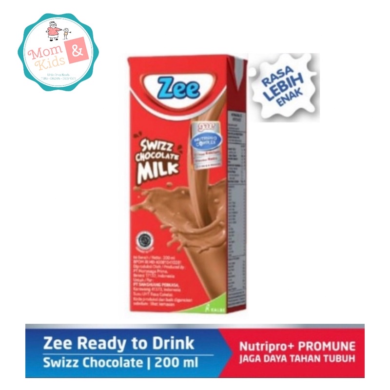 Jual ZEE Liquid UHT Swizz Chocolate Coklat Shake 200 ml | Shopee Indonesia